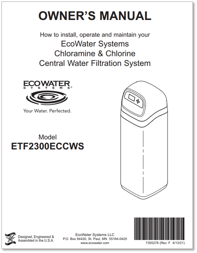 ETF2300ECCWS – EcoWater Systems