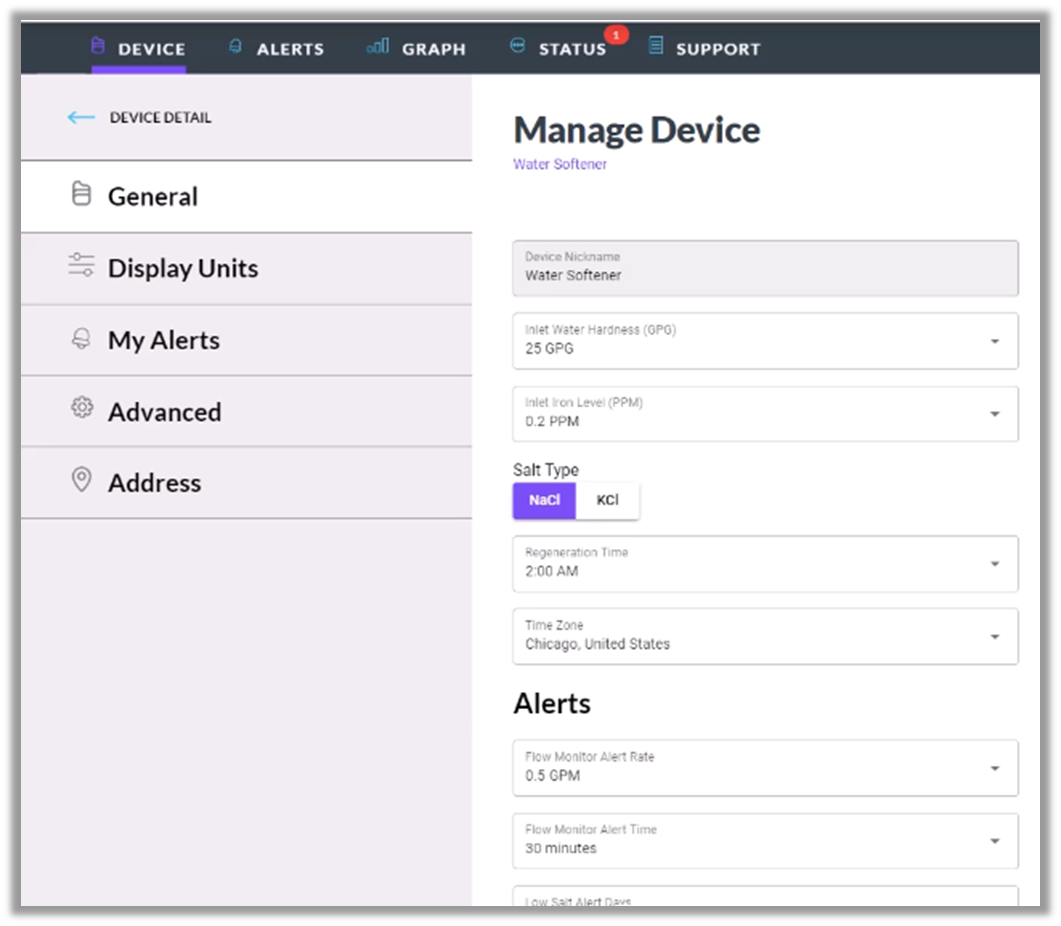 Hydrolink™ Home - Navigating the Web/App – EcoWater Systems
