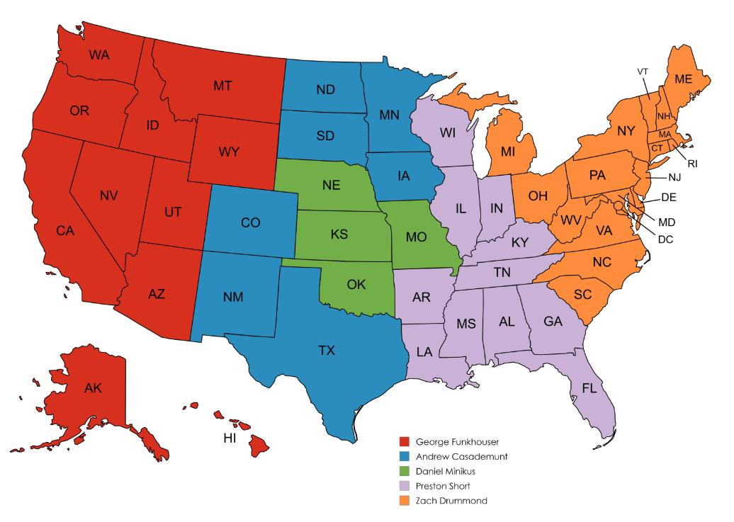 BDM Territory Map – EcoWater Systems