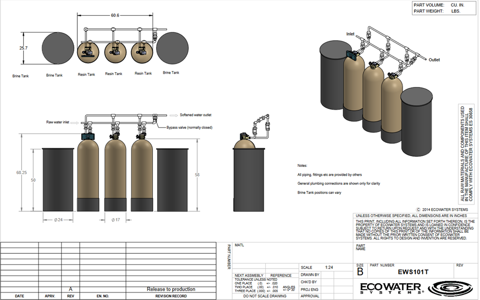 EWS101T - Installation Drawing – EcoWater Systems