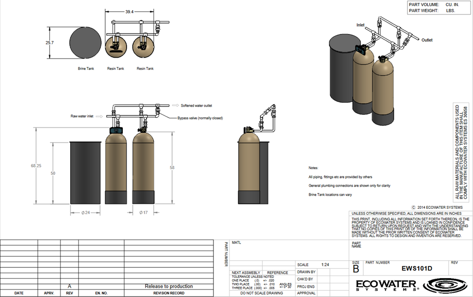 EWS101D - Installation Drawing – EcoWater Systems