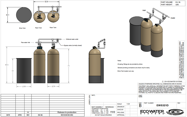 EWS321D - Installation Drawing – EcoWater Systems