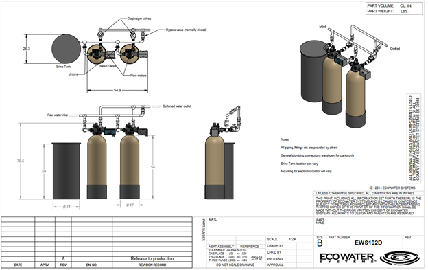 EWS102D - Installation Drawing – EcoWater Systems