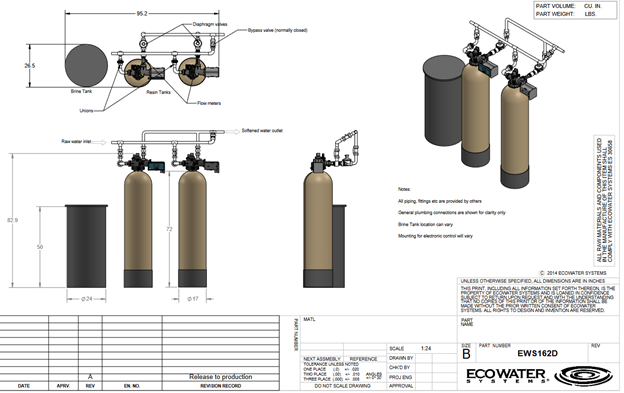 EWS162D - Installation Drawing – EcoWater Systems
