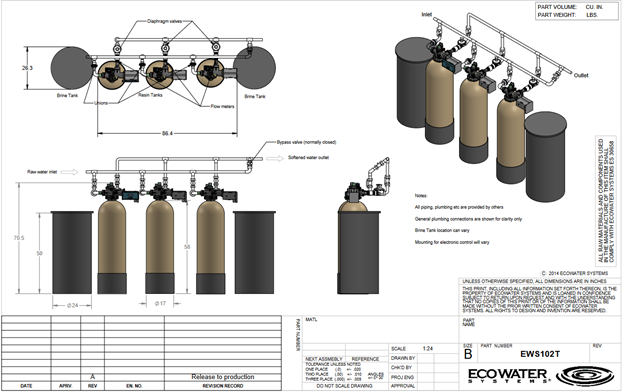 EWS102T - Installation Drawing – EcoWater Systems