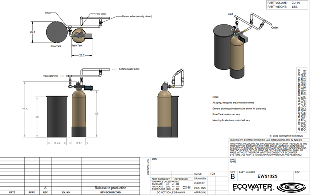 EWS132S - Installation Drawing – EcoWater Systems